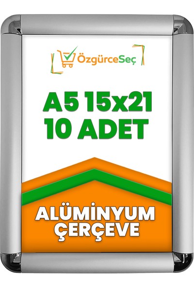 Özgürceseç A5 15 cm x 21 cm Alüminyum Açılır Kapanır Rondo Çerçeve Özgürceseç A5 15 cm x 21 cm Alüminyum Açılır Kapanır Rondo Çerçeve