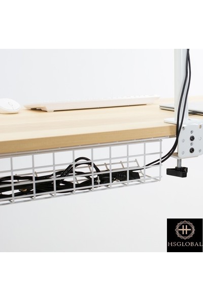 HS Global Masa Altı Kablo Toplama Tepsisi Kablo Düzenleyici Ofis ve Ev Için Masa Kablo Kanalı 40 cm
