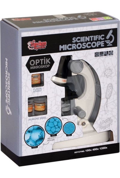 Vardem Oyuncak KM-1012A-1 1013A-1 Işıklı Objektif Bilim Mikroskopu -Vardem