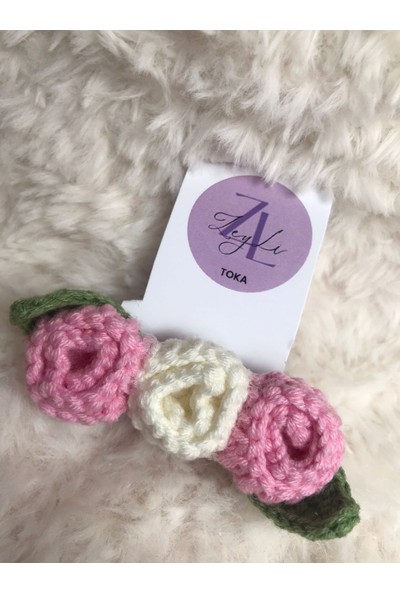 Zeyli Toka El Yapımı Örgü Gül Otomatik Klips Toka 281100 Zeyli Toka El Yapımı Örgü Gül Otomatik Klips Toka 281100