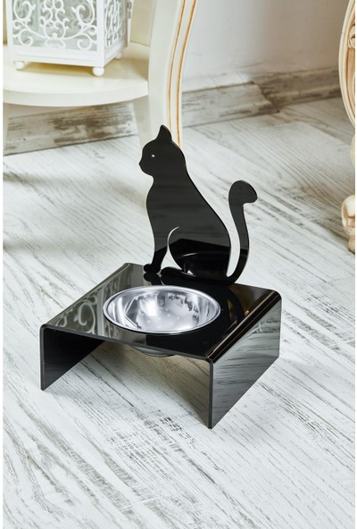 CC Global Pleksi Ayaklı Mama Su Kabı Kedi Köpek Şık Tasarım-Tekli CC Global Pleksi Ayaklı Mama Su Kabı Kedi Köpek Şık Tasarım-Tekli