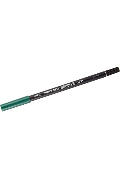 Marvy Çift Uçlu Brush Pen Fırça Keçeli Kalem Markör Koyu Çam Yeşili 1800-103 Marvy Çift Uçlu Brush Pen Fırça Keçeli Kalem Markör Koyu Çam Yeşili 1800-103