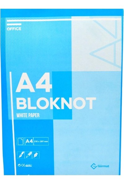Gürmat A4 Üstten Yapışkanlı Karton Kapak 80 Yaprak Çizgili Bloknot Gürmat A4 Üstten Yapışkanlı Karton Kapak 80 Yaprak Çizgili Bloknot