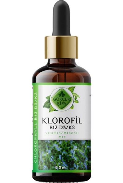 Gökçek Şifa Klorofil B12 D3/k2 50 ml