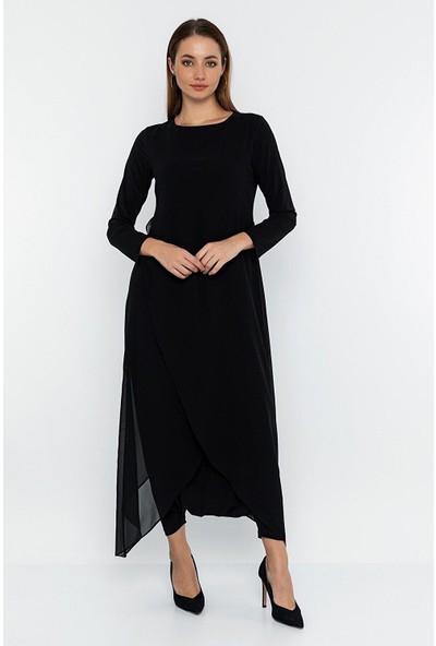 Tdee Çapraz Fileli Tulum Siyah