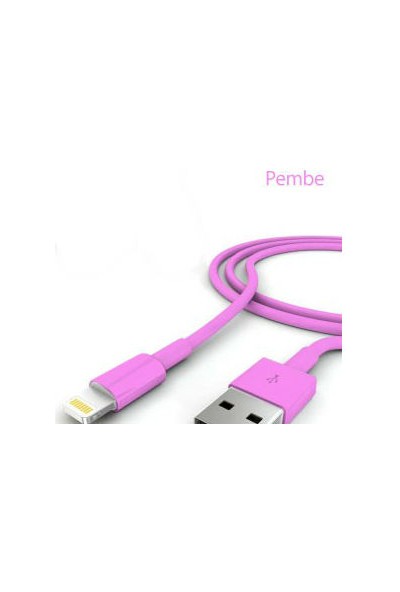 Hilays iPhone Şarj Data Kablosu - Pembe Hilays iPhone Şarj Data Kablosu - Pembe