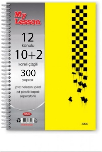 Umut Tokaç My Lesson A4 10 + 2 12 Konulu Spiralli Defter 300 Yaprak Umut Tokaç My Lesson A4 10 + 2 12 Konulu Spiralli Defter 300 Yaprak