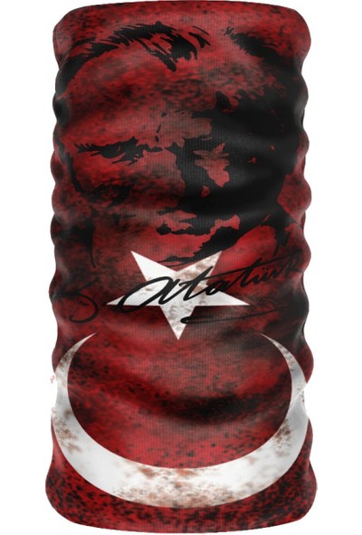 Bebo Store Extreme Sporlar ve Motorsiklet Kullanıcılarına Özel Motocycle Bayrak Desenli Boyunluk / Bandana / Balaklava