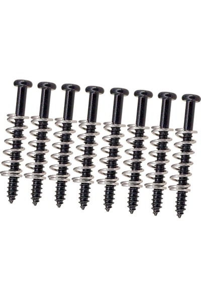 8 Takım Elektro Gitar / Bas Vida Düz Yaylar Değiştirme Accs Siyah 8 Takım Elektro Gitar / Bas Vida Düz Yaylar Değiştirme Accs Siyah