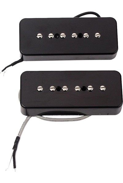 2 Adet Siyah Sabun Bar Humbucker Pickup Set 50/52MM Delik Için Gitar P90 Parçaları 2 Adet Siyah Sabun Bar Humbucker Pickup Set 50/52MM Delik Için Gitar P90 Parçaları