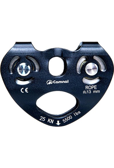 Strade Store Zip Hattı Tırmanma Çift Kasnak Arabası Rulo Kaya Alüminyum Sabit Göz Kablosu Siyah (Yurt Dışından)