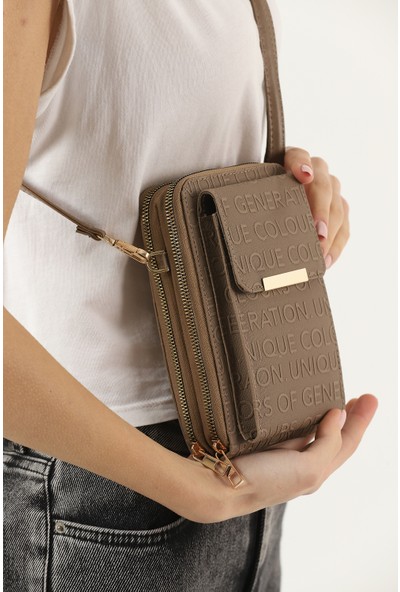 Krnvl Since 1982 Kadın Telefon Bölmeli 2 Gözlü Çapraz Cüzdan Çanta