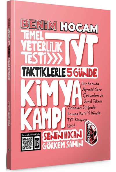 Benim Hocam Yayınları TYT 2022 Taktiklerle 5 Günde Kimya Kampı Benim Hocam Yayınları TYT 2022 Taktiklerle 5 Günde Kimya Kampı