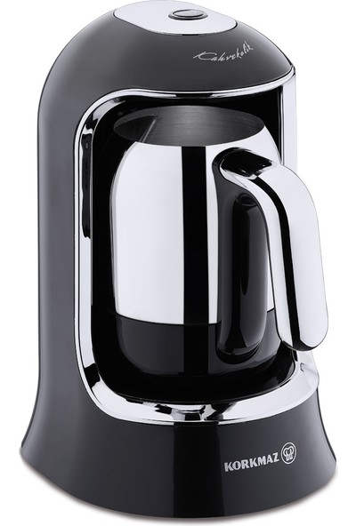 Korkmaz A860-07 Kahvekolik Siyah Krom Otomatik Kahve Makinesi