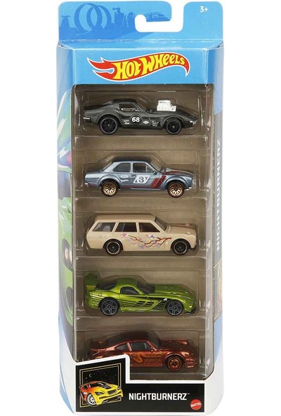 Hot Wheels 5'li Araba Seti - Night Burnerz Hot Wheels 5'li Araba Seti - Night Burnerz