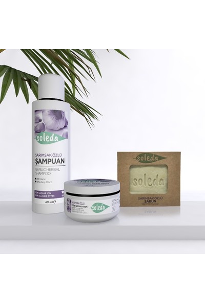 Soleda Sarımsak Özlü Üçlü Saç Bakım Seti