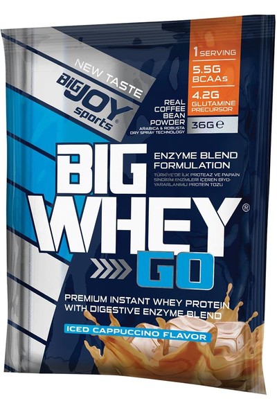 Bigjoy Sports Bıgjoy Tekli Bigwhey Protein 33GR Kapiçino Bigjoy Sports Bıgjoy Tekli Bigwhey Protein 33GR Kapiçino