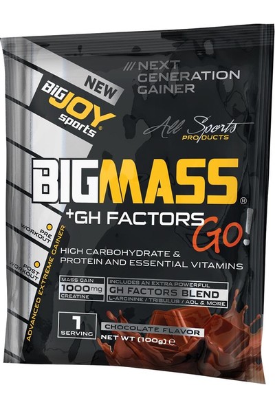 Bigjoy Sports Bıgjoy Tekli Bigmass Gainer 100GR Çikolata Bigjoy Sports Bıgjoy Tekli Bigmass Gainer 100GR Çikolata