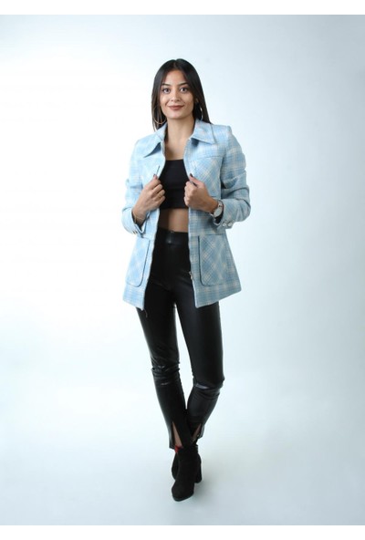 Pudramint Bayan Spor Ceket - Mavi