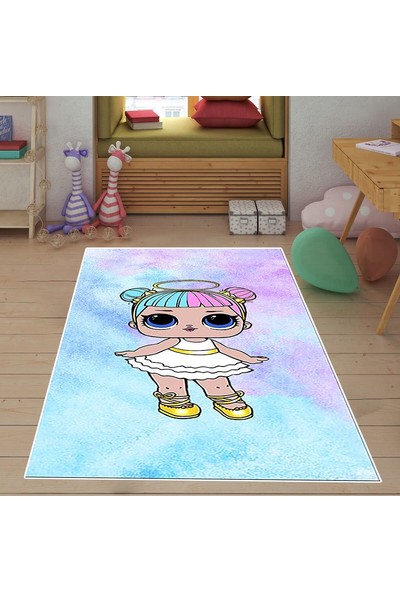 Bona Fortuna Lol Bebek Desenli Renkli Dijital Baskı Yıkanabilir Kaymaz Taban Genç Kız Çocuk Odası Halısı Bona Fortuna Lol Bebek Desenli Renkli Dijital Baskı Yıkanabilir Kaymaz Taban Genç Kız Çocuk Odası Halısı
