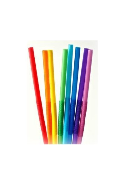 Baypack Kalın Renkli Körüklü Jelatinli Frozen Pipet 100'lü