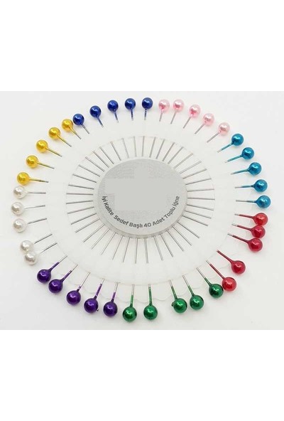 Tvet Toplu Iğne Disk Sedef Başlı Eşarp Iğnesi 40 Tane T38903 Tvet Toplu Iğne Disk Sedef Başlı Eşarp Iğnesi 40 Tane T38903