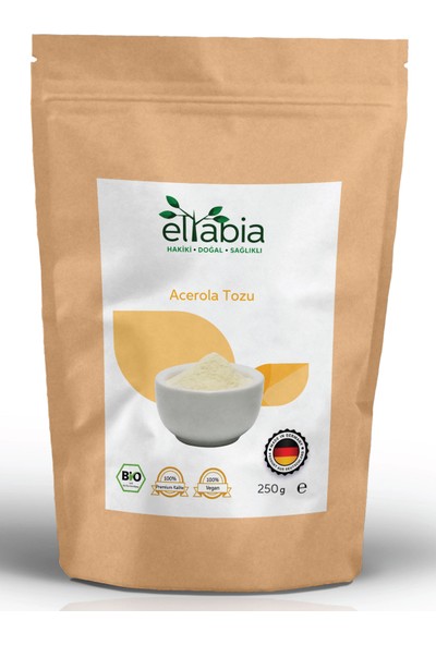 Eltabia Organik Aserola Tozu 250gr Acerola Alman Premium Kalite Ürünü Eltabia Organik Aserola Tozu 250gr Acerola Alman Premium Kalite Ürünü
