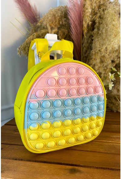 Popit Çocuk Fermuarlı Sırt Çantası Sarı SBT0714