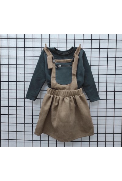 Miniğimin Cicileri Kadife Kumaş Salopet