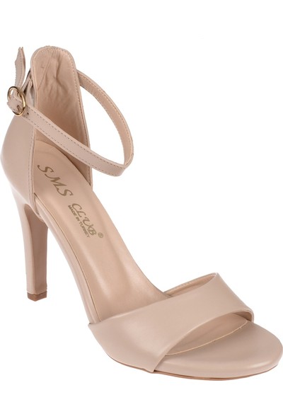 Pullman Kadın Topuklu Ayakkabı SMS-1822 Bej