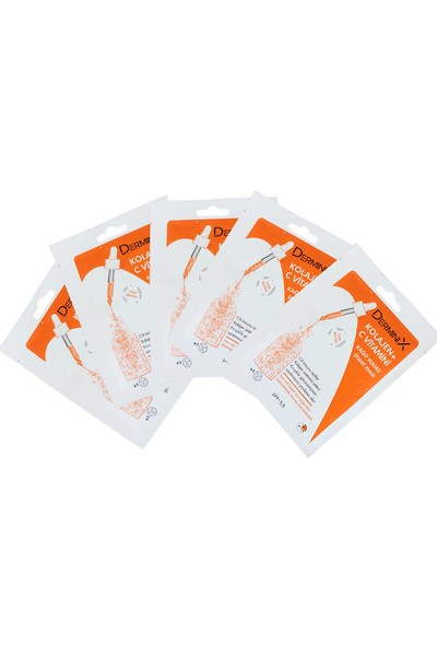 Derminix kolajen + C Vitamini Kağıt Maske Seti 5 Adet Derminix kolajen + C Vitamini Kağıt Maske Seti 5 Adet