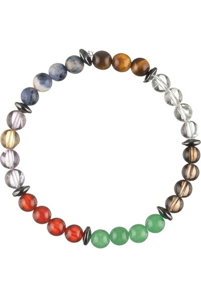 Zeynep Büyükbay Çakra Doğal Taş Bileklik (6mm Küre Kesim)