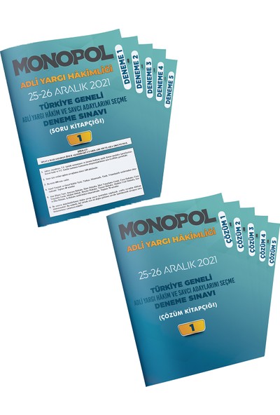 Monopol Yayınları Türkiye Geneli 2021 Adli Hâkimlik Deneme Sınavı