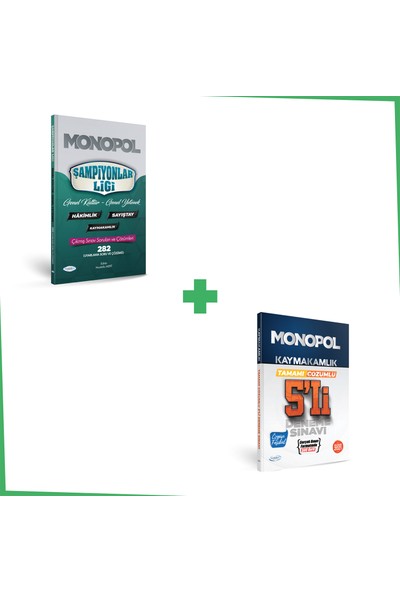 Monopol Yayınları Monopol Şampiyonlar Ligi Genel Kültür-Genel Yetenek Çıkmış Sorular ve Monopol Kaymakamlık Tamamı Çözümlü 5’li Deneme Sınavı Monopol Yayınları Monopol Şampiyonlar Ligi Genel Kültür-Genel Yetenek Çıkmış Sorular ve Monopol Kaymakamlık Tamamı Çözümlü 5’li Deneme Sınavı