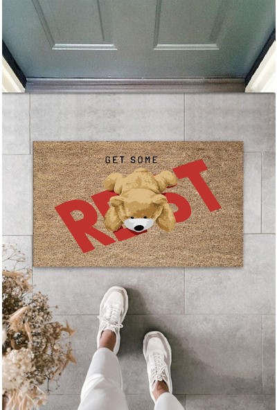 Silkcoat Home Bej Kapı Önü Paspası Get Some Rest Ayıcık Desen Ps878 Silkcoat Home Bej Kapı Önü Paspası Get Some Rest Ayıcık Desen Ps878