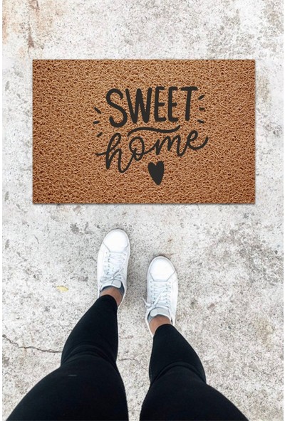 Silkcoat Home Dijital Baskı Açık Kahve Kıvırcık Desen Kapı Önü Paspası Ps1348 Silkcoat Home Dijital Baskı Açık Kahve Kıvırcık Desen Kapı Önü Paspası Ps1348