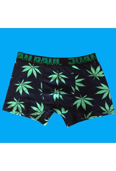 Dark Store Boxer %100 Pamuk Yaprak Desenli