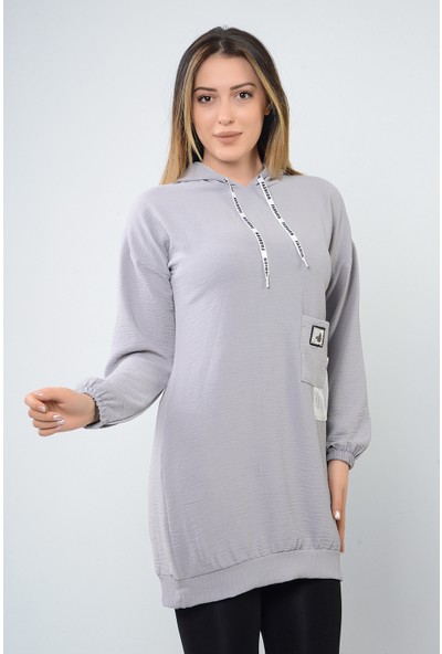 By Piera Kapüşonlu Cep Detay Aerobin Tunik 208 By Piera Kapüşonlu Cep Detay Aerobin Tunik 208