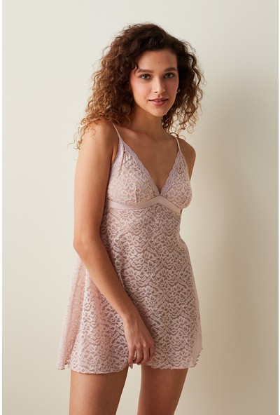 Pembe Triangle Lace Babydoll Pembe Triangle Lace Babydoll