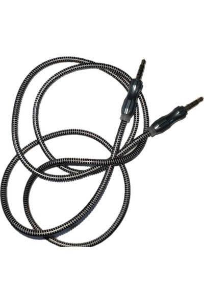 Adaman Universal Special Metal Edition Metal Spiral Örgülü 1m Aux Kablosu Adaman Universal Special Metal Edition Metal Spiral Örgülü 1m Aux Kablosu