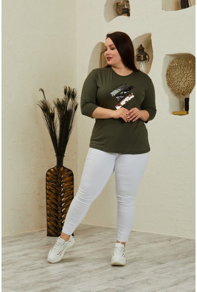 Byelifce Byelifce Haki Renk Önü Payetli Viskon Kumaş Bayan Bluz Byelifce Byelifce Haki Renk Önü Payetli Viskon Kumaş Bayan Bluz