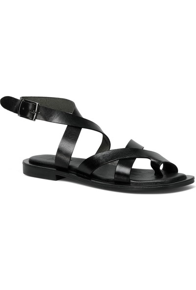 İnci Mıro.z 2fx Siyah Kadın Düz Sandalet İnci Mıro.z 2fx Siyah Kadın Düz Sandalet