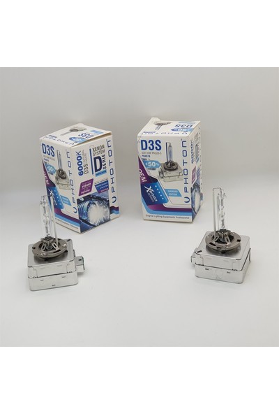 Photon D3S 6000K +%50 85V 35W Fazla Işık Xenon Far Ampulü Photon D3S 6000K +%50 85V 35W Fazla Işık Xenon Far Ampulü