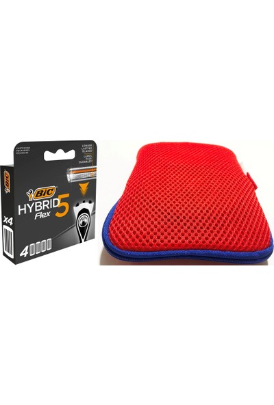 Flex 5 Hybrid Yedek Tıraş Bıçağı Kartuşu 4'lü Kutu (5 Bıçak) & Özel Kırmızı Çantasıyla Flex 5 Hybrid Yedek Tıraş Bıçağı Kartuşu 4'lü Kutu (5 Bıçak) & Özel Kırmızı Çantasıyla