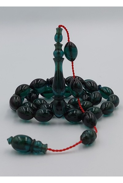 Dolce & Gabbana Yeşil Arpa Kesim Kehribar Tespih