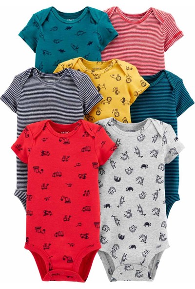 Carter's Erkek Bebek Body Set Kısa Kollu 7'li Paket Carter's Erkek Bebek Body Set Kısa Kollu 7'li Paket