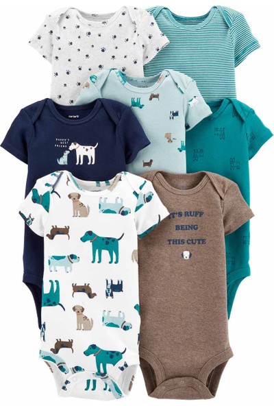 Carter's Erkek Bebek Body Set Kısa Kollu 7'li Paket Carter's Erkek Bebek Body Set Kısa Kollu 7'li Paket