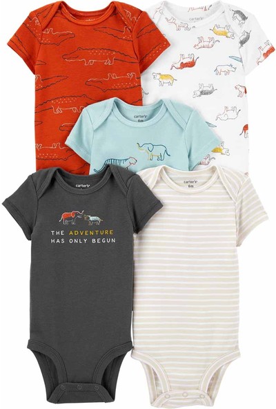 Carter's Erkek Bebek Body Kısa Kollu 5'li Paket Carter's Erkek Bebek Body Kısa Kollu 5'li Paket