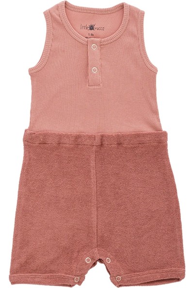 Little Yucca Bebek Rabbit Kolsuz Şort Tulum Pembe Little Yucca Bebek Rabbit Kolsuz Şort Tulum Pembe