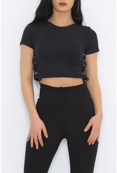 Kuşgöz Detaylı Bluz Siyah - 8935.1092.